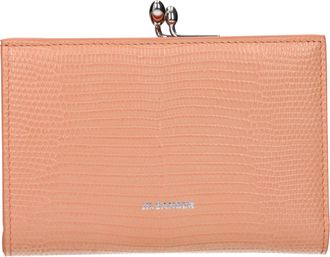 Jil Sander Femmes Portefeuilles Cuir Rose/P&ecirc;che
