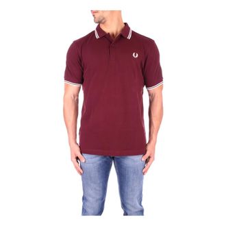 Fred Perry Homme, Tops, Rouge, Taille: 2XL Polo Logo Frontal