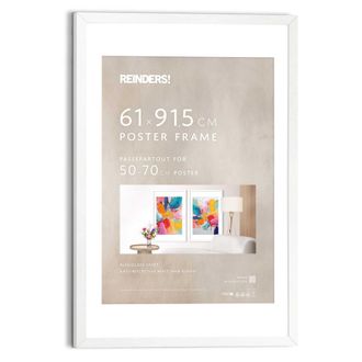 Reinders Bilderrahmen Poster 61x91,5cm, mit Passe-partout 50x70cm Wei&szlig;