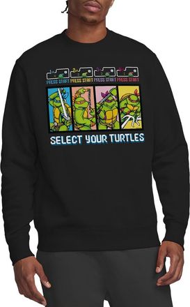 Teenage Mutant Ninja Turtles Unisex TMNT Select Your Turtles Crew Sweatshirt, Schwarz, M