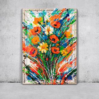 Yohji Yamamoto Art Autorenserie Bunt Blume Acryl Gem&auml;lde auf Leinwand handgemalt der Wandbild Wohnzimmer B&uuml;ro modernes Wohndekor Galerie Bild Kunstwerk 120x80 cm