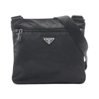 Prada Sac bandouli&egrave;re Tessuto Saffiano Pre-owned - Femme - Pre-owned - Noir - Taille: ONE Size
