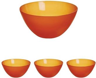 Excelsa Rainbow Salatsch&uuml;ssel Arancione (Packung mit 4)