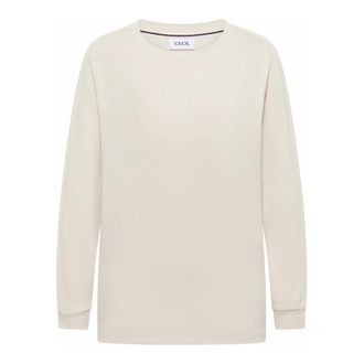 Cecil Langarmshirt - - Sweatshirts & Hoodies - Damen - Beige - S