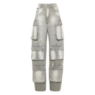 Philipp Plein Femme, Jeans, Gris, Taille: W27 Cargo Jeans Regular Fit