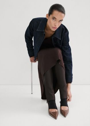 Mango Chaussures pointues talon kitten heel chocolat - Femme - 35 - MANGO