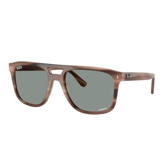 Ray-Ban unisex, Accessoires, Brun, Taille: 58 MM Lunettes de soleil polarisées avec verres bleus