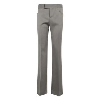 Balmain Satin-Woll-Anzughose - - Trousers - Damen - Grau - S