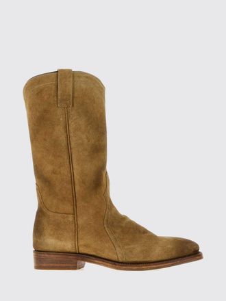 Jil Sander Bottes de cowboy en daim avec bout rond et doubles tirettes