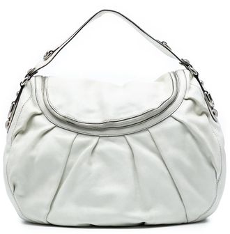 Gucci Hobo Bags - Medium Pebbled Calfskin Icon Bit Satchel - Gr. unisize - in Weiß - für Damen