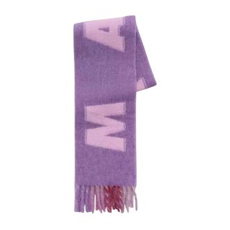 Marni Lila Fransenschal mit Logo - - Accessories - Damen - Lila - ONE SIZE