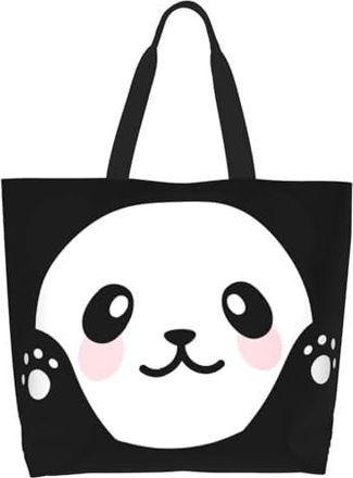 Generic Panda Mignon Sac Cabas L&eacute;ger Tote Bag Grand Sac A Main Femmes Pour Plage Shopping Travail