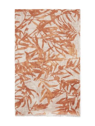 Brunello Cucinelli Schal mit Blumen-Print - Rot