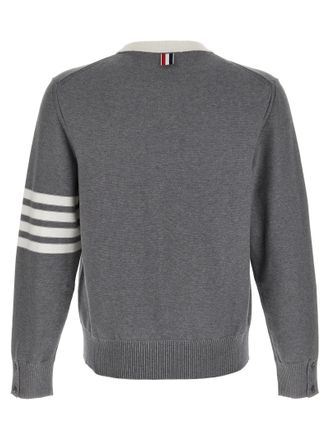Thom Browne Mens Gray Cotton Cardigan Clothing