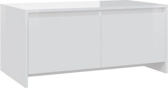 vidaXL Vidaxl - Couchtisch Hochglanz-Wei&szlig; 90x50x41,5 cm Holzwerkstoff