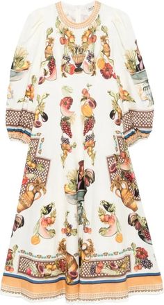 Alemais Femme, Robes, Blanc, Taille: 36 FR Mercado Midi Dress