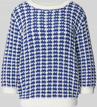 More & More Strickpullover mit gerippten Abschlüssen