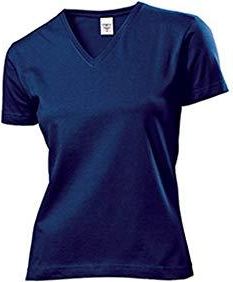 Stedman Apparel Classic-T V-neck/ST2700 - T-shirt - coupe droite - Manches Courtes - Femme - Bleu - Bleu marine - 40 (Taille fabricant: M)