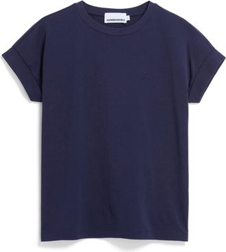 Armedangels Damen T-Shirt aus Bio-Baumwolle IDAARA Loose Fit Tinted Navy