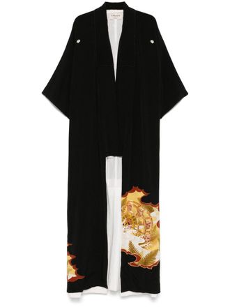 A.N.G.E.L.O. Vintage Cult veste imprimé dinspiration kimono pre-owned (années 1970) - Noir