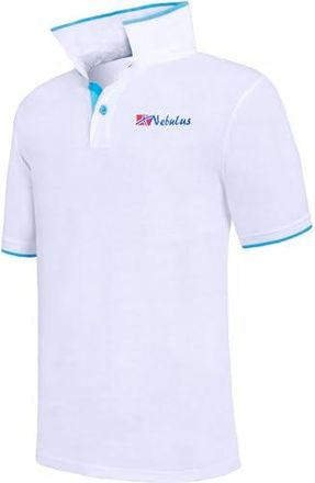 Nebulus Polo Lastone pour homme, Blanc/turquoise., L