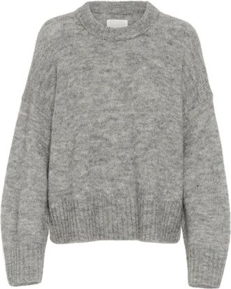 Part Two Femme, Pulls, Gris, Taille: 46 FR Pull en Tricot Doux Gris Moyen Chiné