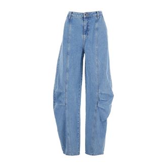 Rotate Blaue Cargo Denim Hose - - Jeans - Damen - Blau - M