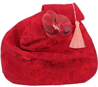 BESTONZON Paquet &agrave; Main Femme Vintage en Tissu Rouge Motif Floral Pochette &agrave; Poignet L&eacute;g&egrave;re et Compacte Organiseur Porte-Monnaie Multifonction pour Mariage F&ecirc;te
