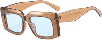 Generic Lunettes De Soleil Unisexes &Agrave; Monture Fine For Les Trajets Domicile-travail, La Conduite En Ext&eacute;rieur Et Vacances(Brown)