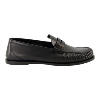 Saint Laurent Schwarze Leder Herrenslipper - - Shoes - Herren - Schwarzk - 42 EU