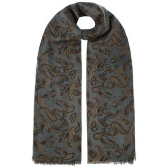 Stetson Echarpe en Laine Belsay Paisley Femme/Homme - echarpe pour homme foulard femme lhiver a franges automne-hiver Automne - taille unique marron-gris