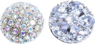 Maison Margiela Femme, Accessoires, Gris, Taille: ONE Size Crystal Embellishment Earrings