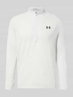 Under Armour Sweatshirt mit kurzem Rei&szlig;verschluss und Logo-Print