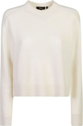 Theory Cropped-Pullover aus Kaschmir - Wei&szlig;