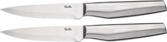 FISSLER Essential/Edelstahl Steakmesser-Set, 2-teilig (11 cm) mit Wellenschliff, rostfrei, Spülmaschinen-geeignet, handlich