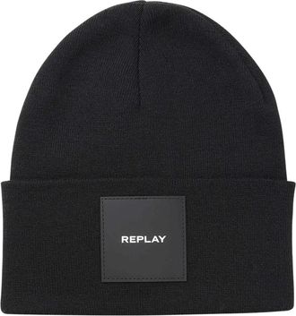 Replay Urban Logo Beanie - - Accessories - Herren - Blau - ONE SIZE