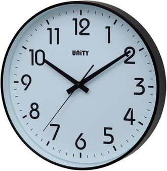 Unity Wanduhr, Fradley, Silent Sweep, Modern, Schwarz, 30 cm