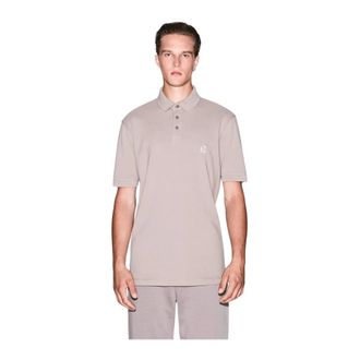 A|X Armani Exchange Homme, Tops, Gris, Taille: M Polo en coton coupe classique avec logo