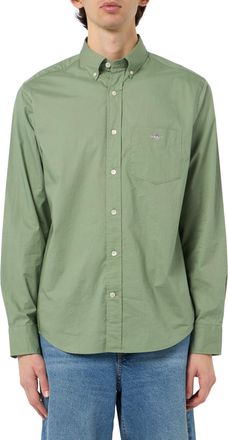 GANT Herren REG Classic POPLIN Shirt Hemd, Kalamata Green, S