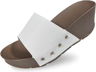 Generic Pantoufles pour femme 2026 - Sandales compens&eacute;es d&eacute;t&eacute; pour femme - Bout ouvert confortable - En li&egrave;ge - Chaussures d&eacute;contract&eacute;es et habill&eacute;es - Pour f