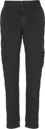 Stone Island Homme, Pantalons, Noir, Taille: W33 Cargo Pantalons With Logo Patch