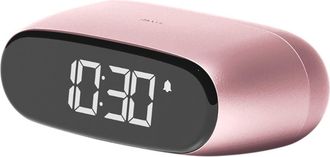Lexon Minu Mini-Wecker, kompakt, mit VA-LCD-Display, Touchscreen-Bedienung, Snooze-Funktion und Hintergrundbeleuchtung, wiederaufladbarer Akku, Aluminium-Fi