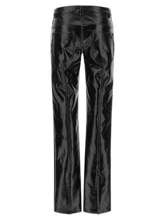 Courr&egrave;ges Vinyl Straight-Leg Trousers - Black