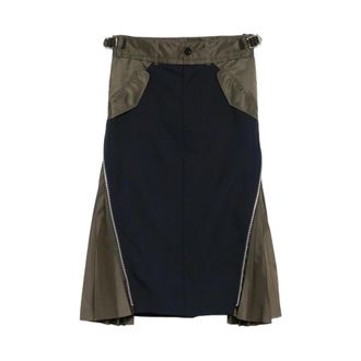 sacai Femme, Jupes, Bleu, Taille: 36 FR Jupe &Eacute;l&eacute;gante