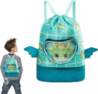 Generic Schwimmtasche f&uuml;r Schwimmer, Kinder, Strandtasche f&uuml;r Kinder, Sporttasche mit Schuhfach, niedlich, Cartoon, wasserdicht, Schwimmtasche mit Tasche f&uuml;r