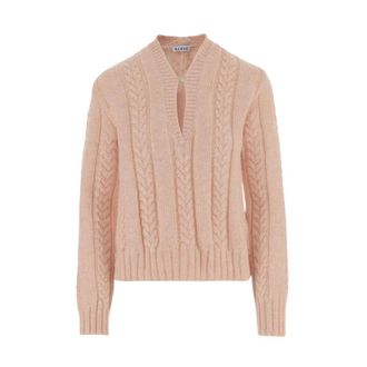 Loewe Pullover aus Wolle - - Knitwear - Damen - Rosa - M