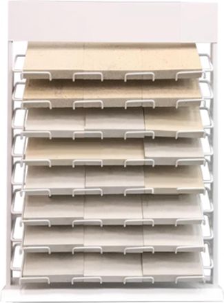 Generic Fliesenst&auml;nder, 32-teiliger Bodenmusterst&auml;nder, Geneigte Fliesenaufbewahrung, for Ausstellungsr&auml;ume Im Einzelhandel, Platzsparend(White)