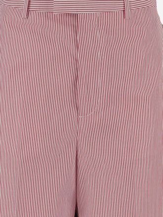 ARMARIUM Womens Cotton Striped Trousers Red