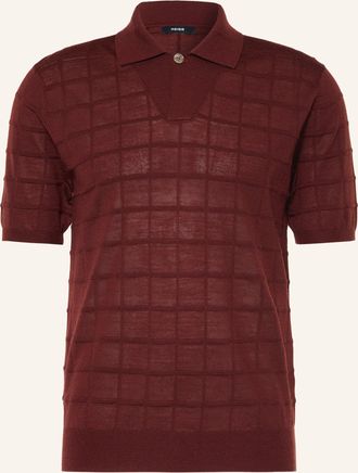 Reiss Reiss Strick-Poloshirt Serval rot
