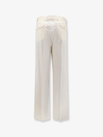 Laneus Mens Trousers Stretch Cotton White